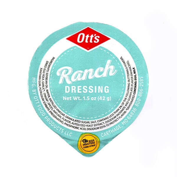 Ott’s Ranch Dressing Portion Cup | Ott Food Products