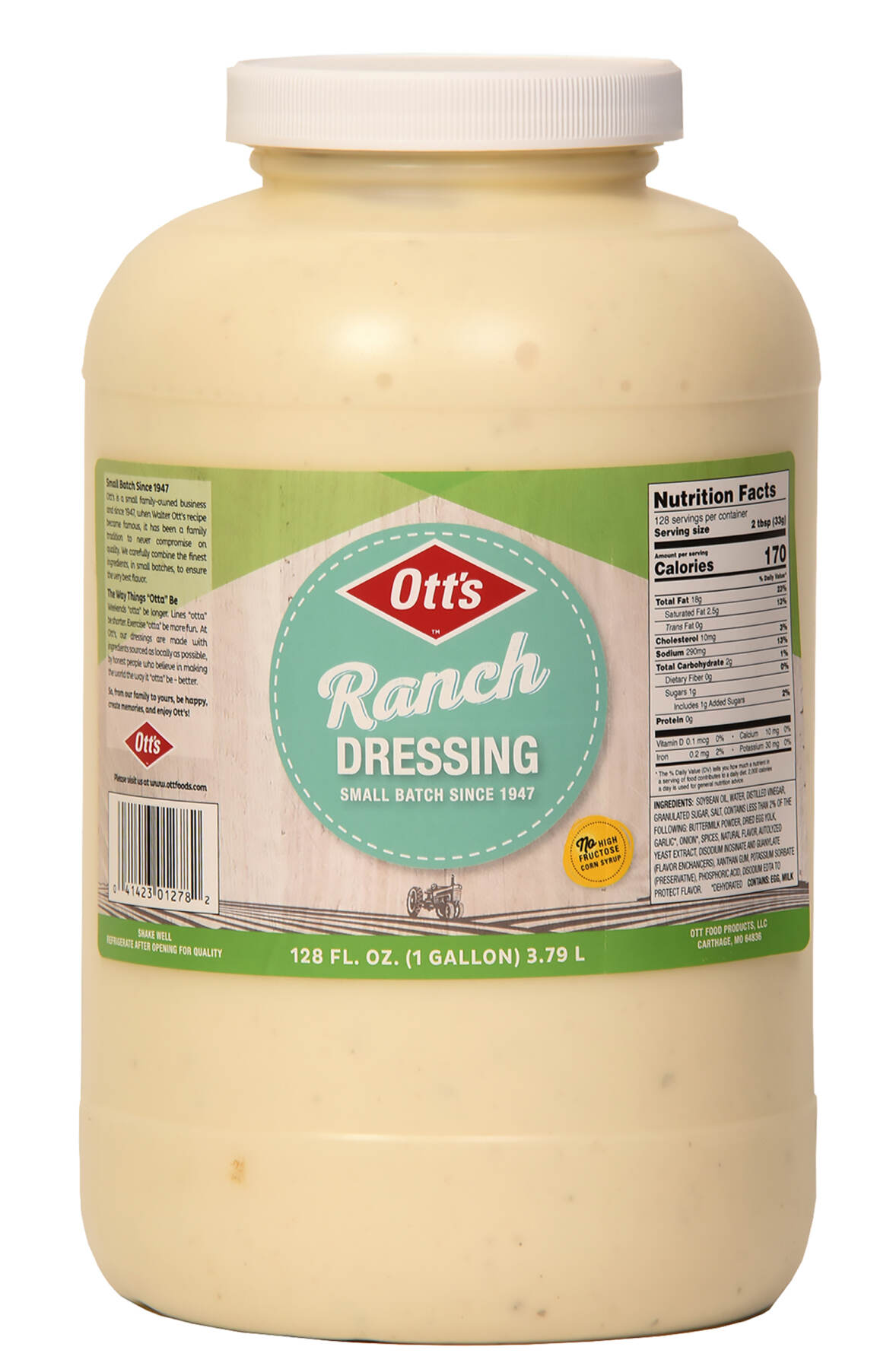 Ott’s Ranch Gallon Jug | Ott Food Products